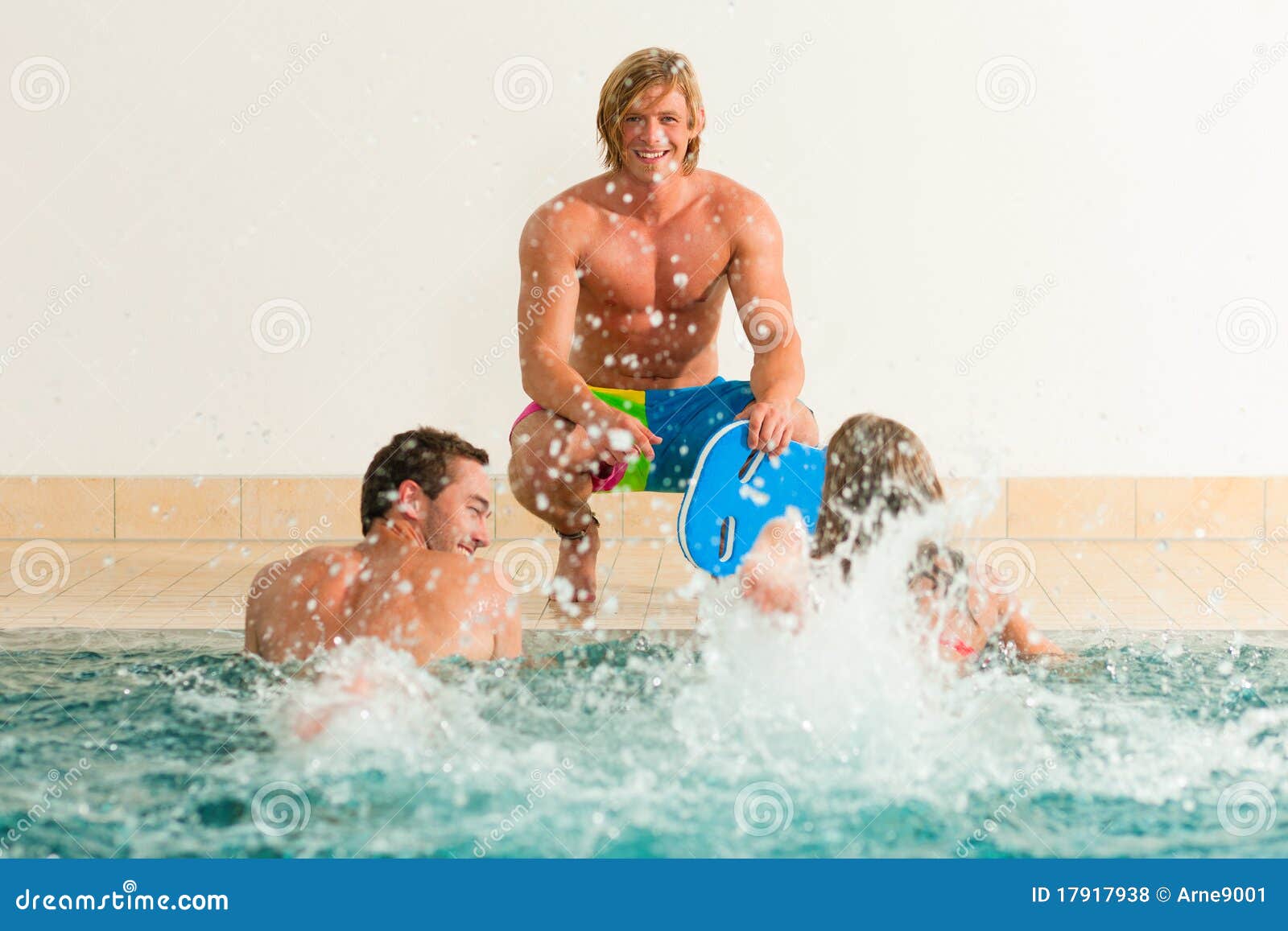 Couple Exercising Aquarobics Stock Photo - Image of gymnastics ...
