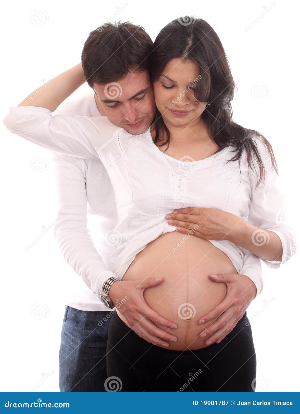 Couple expecting a baby stock image. Image of caring - 19901787