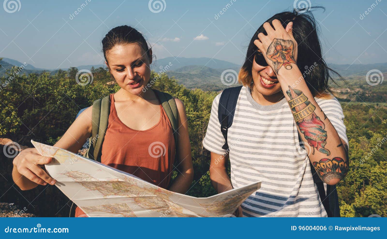 Couple Exploring Trip Holiday Concept Stock Photo - Image of backpack ...