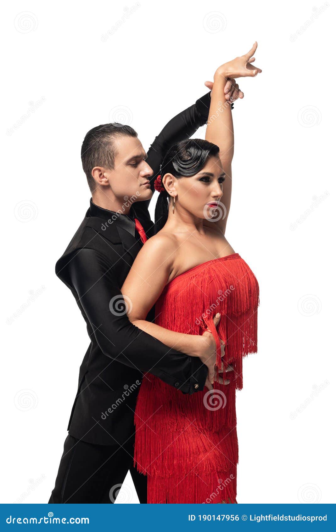 Couple of Expressive Dancers Performing Tango Stock Photo - Image of ...