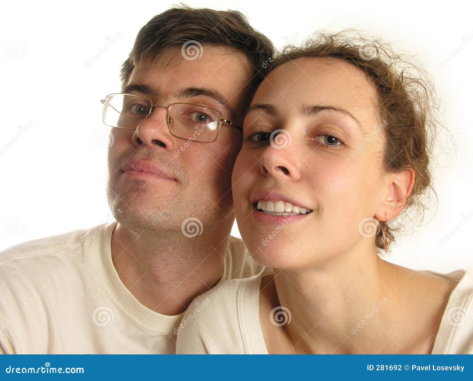 Couple faces isolated stock photo. Image of married, pose - 281692