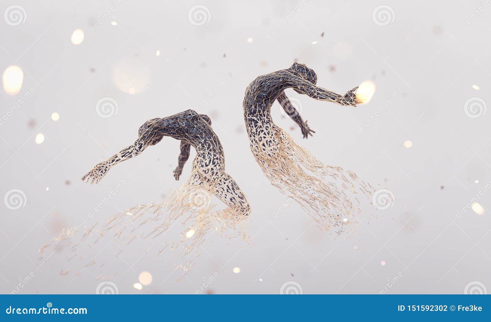 Couple Falling into Their Arms on White Background. Stock Illustration ...