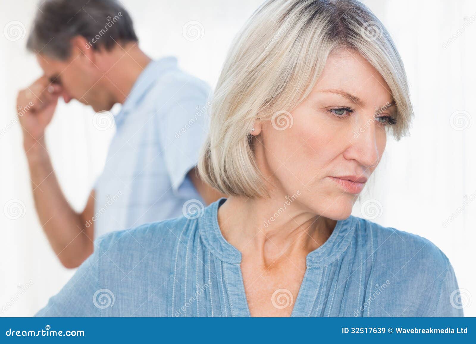 Couple Feeling Distant after Fight Stock Image - Image of house, fair ...