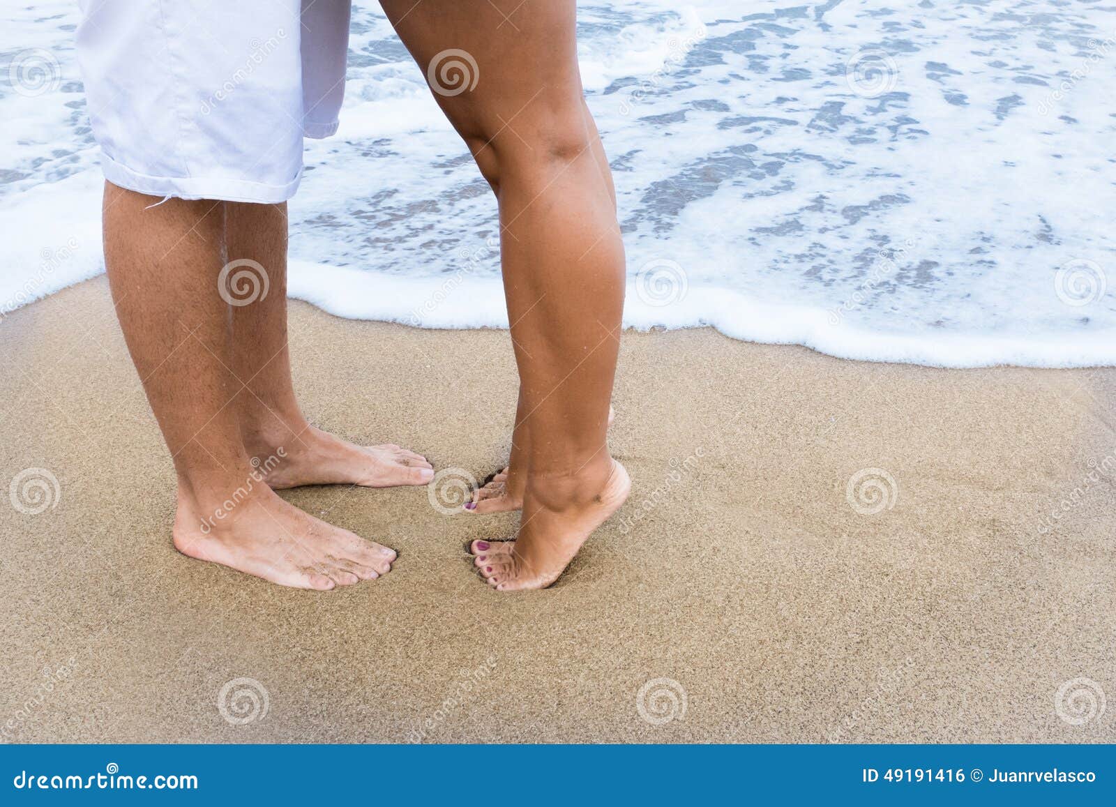 Couple feet on the beach stock photo. Image of feet, legs - 49191416