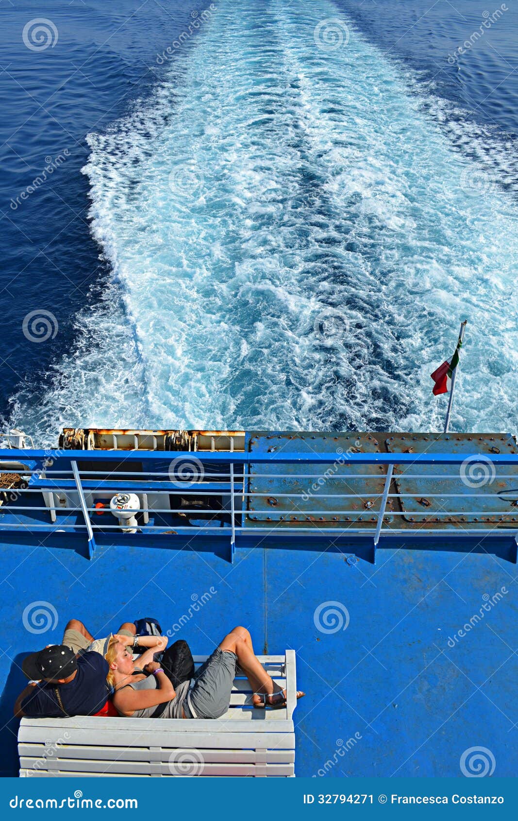 Couple on ferry deck editorial photo. Image of relaxation - 32794271