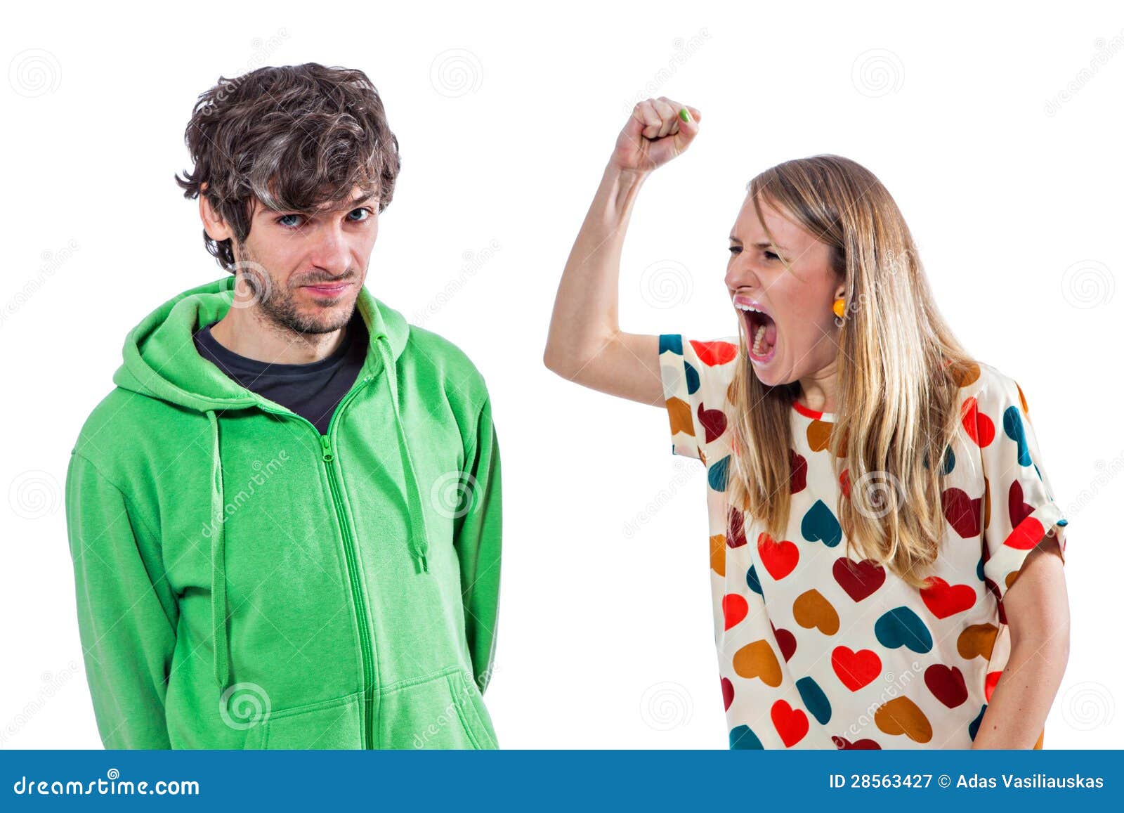 Couple fighting stock image. Image of caucasian, fighting - 28563427