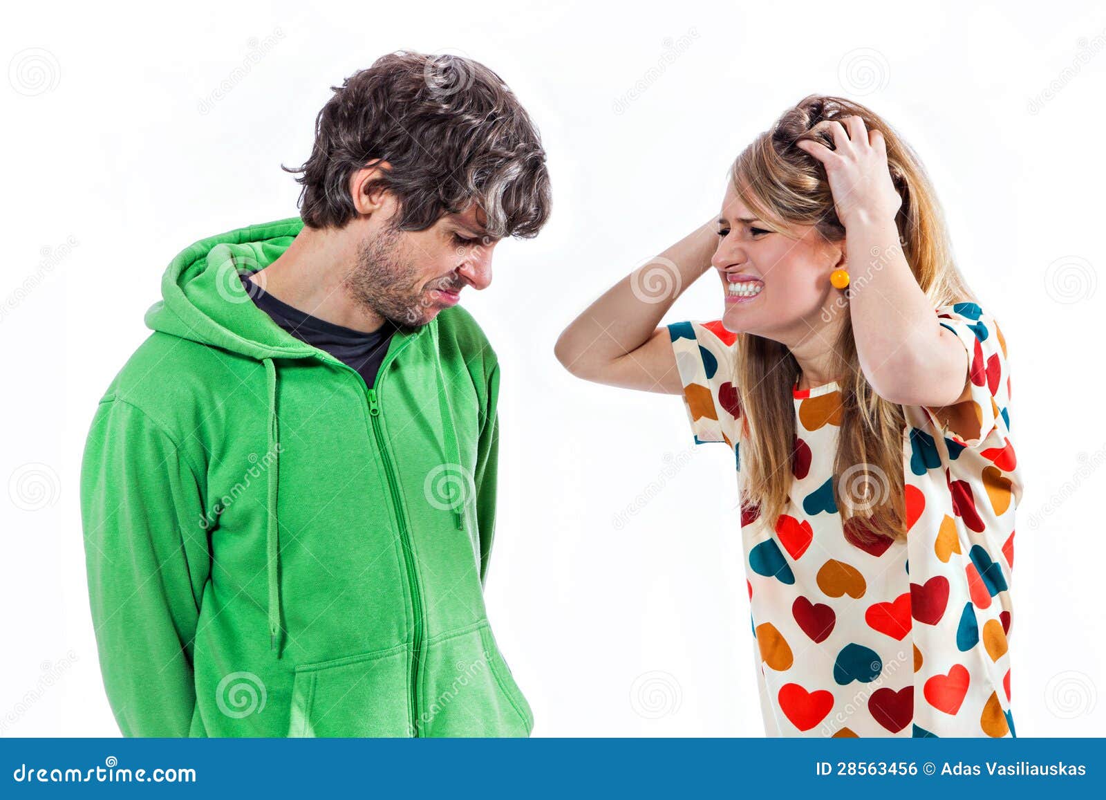 Couple fighting stock photo. Image of boyfriend, isolated - 28563456