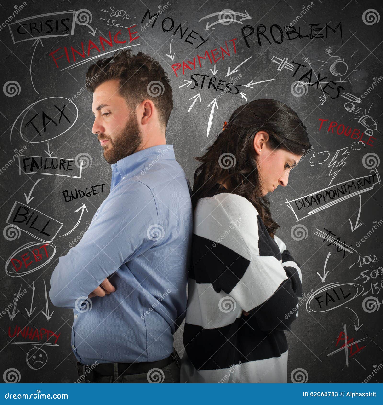 Couple financial problem stock image. Image of frustration - 62066783