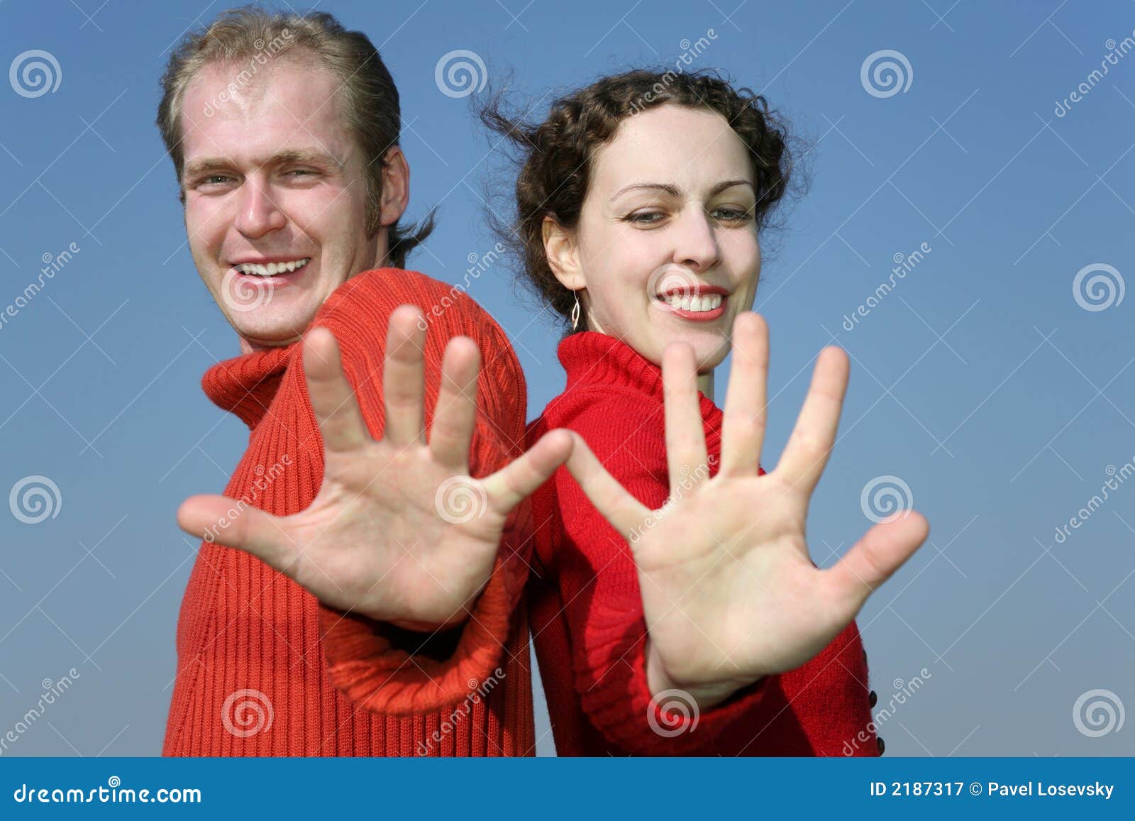Couple With Fingers Picture. Image: 2187317