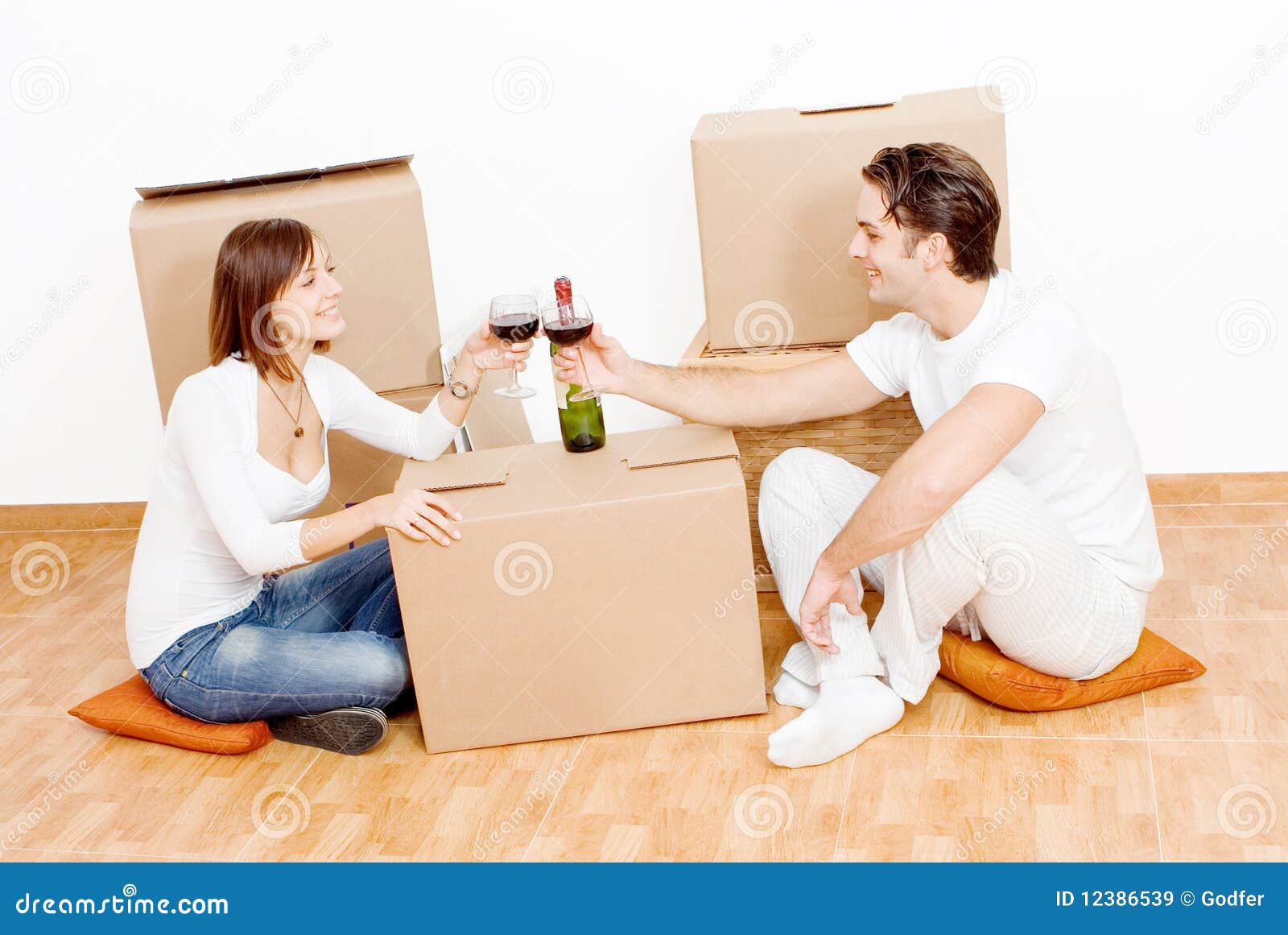 Couple first new home stock image. Image of weds, working - 12386539