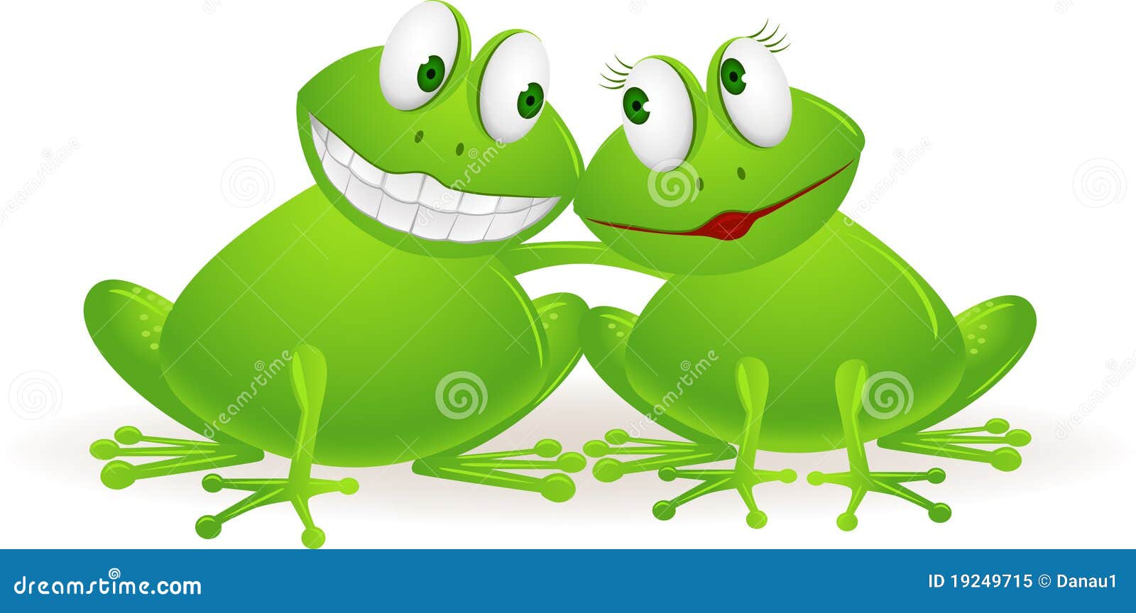 Couple frog stock illustration. Illustration of silhouette - 19249715