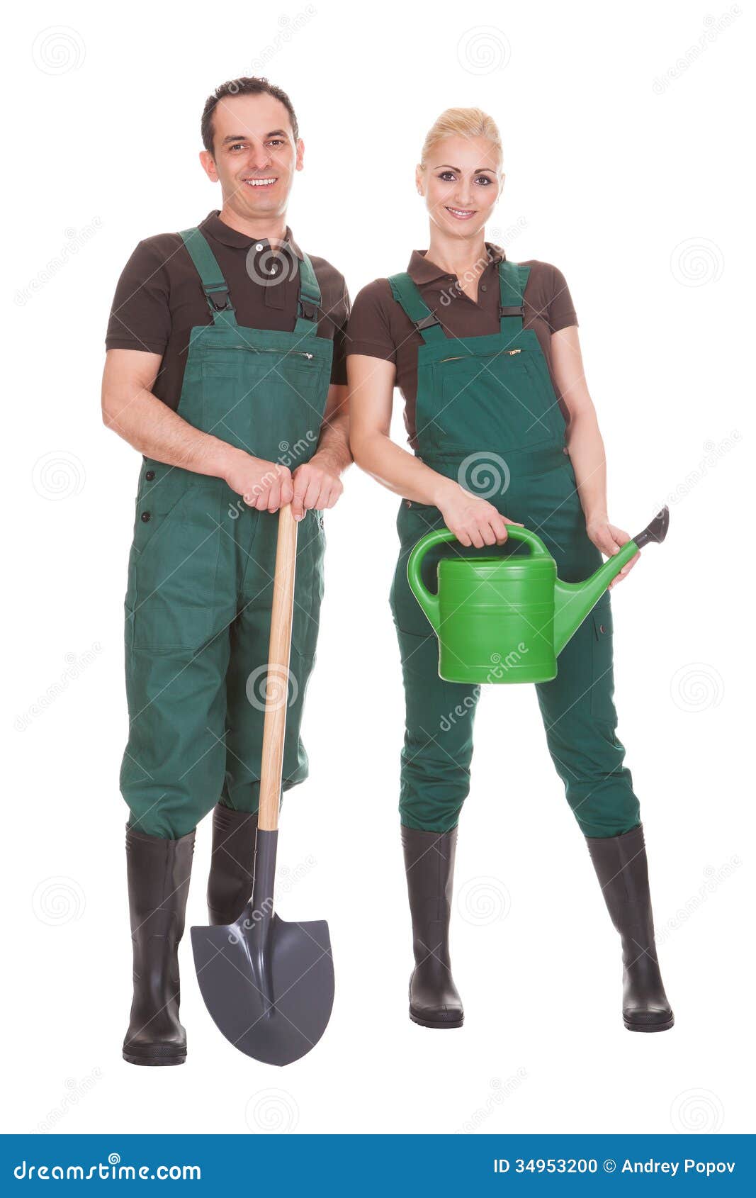 Couple of Garden Worker stock photo. Image of manual - 34953200