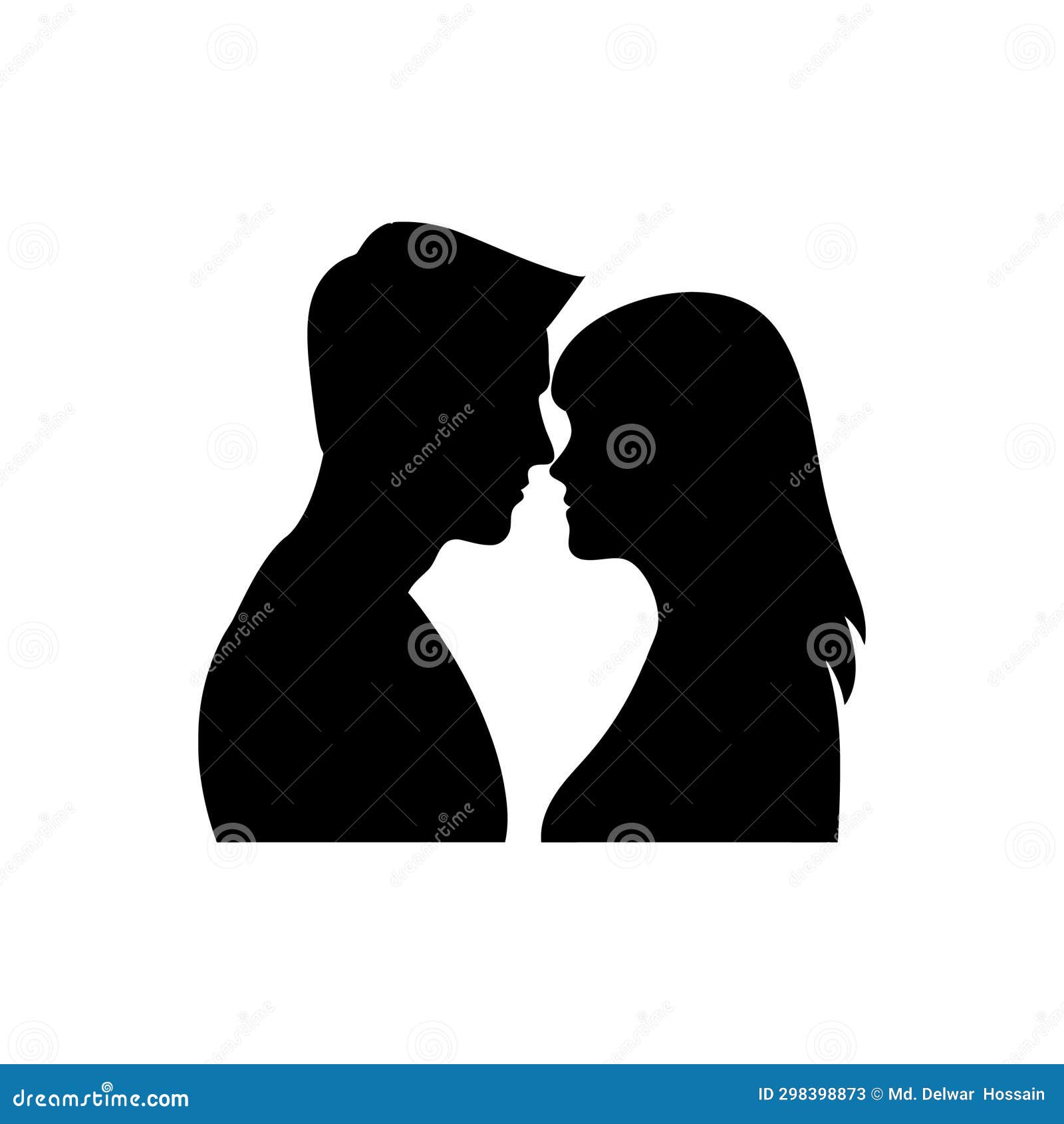 Couple Gazing into Each Other Icon Stock Vector - Illustration of ...