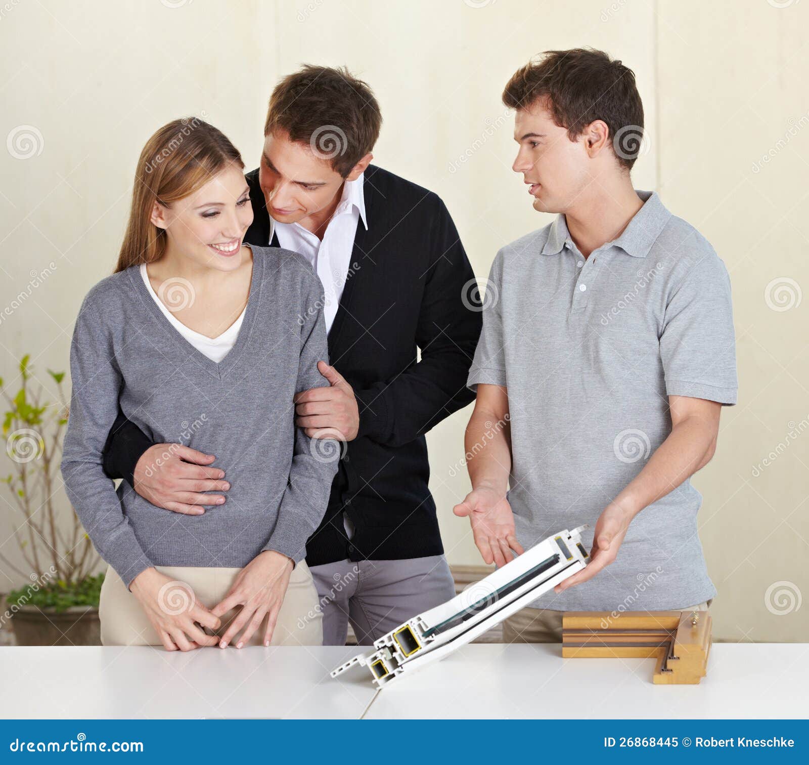 Couple getting advice from stock image. Image of factory - 26868445