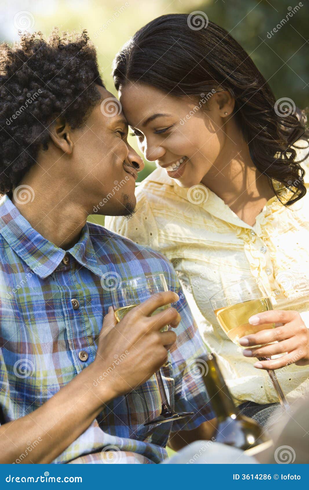 Couple getting close. stock photo. Image of picnic, celebrating - 3614286