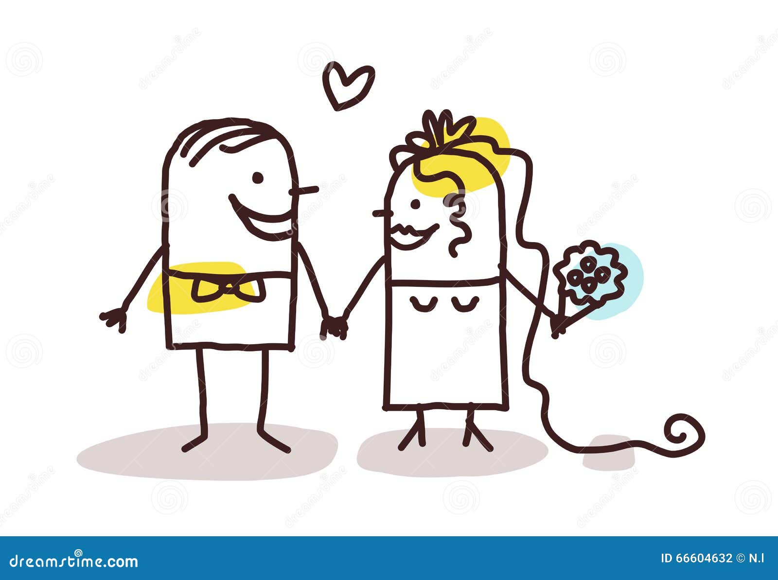 Couple getting married stock vector. Illustration of characters - 66604632