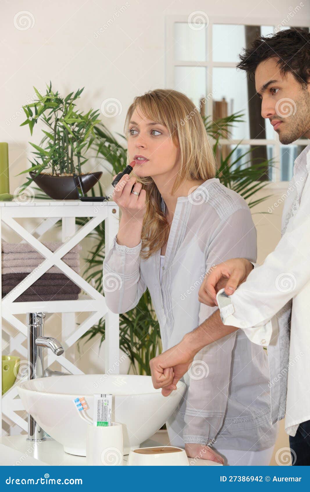 Couple getting ready stock photo. Image of caucasian - 27386942