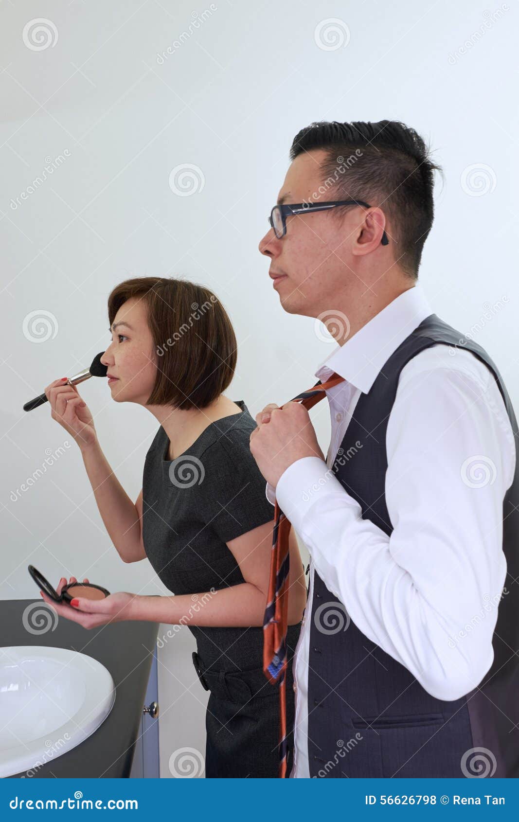 Couple getting ready stock photo. Image of indoors, ready - 56626798