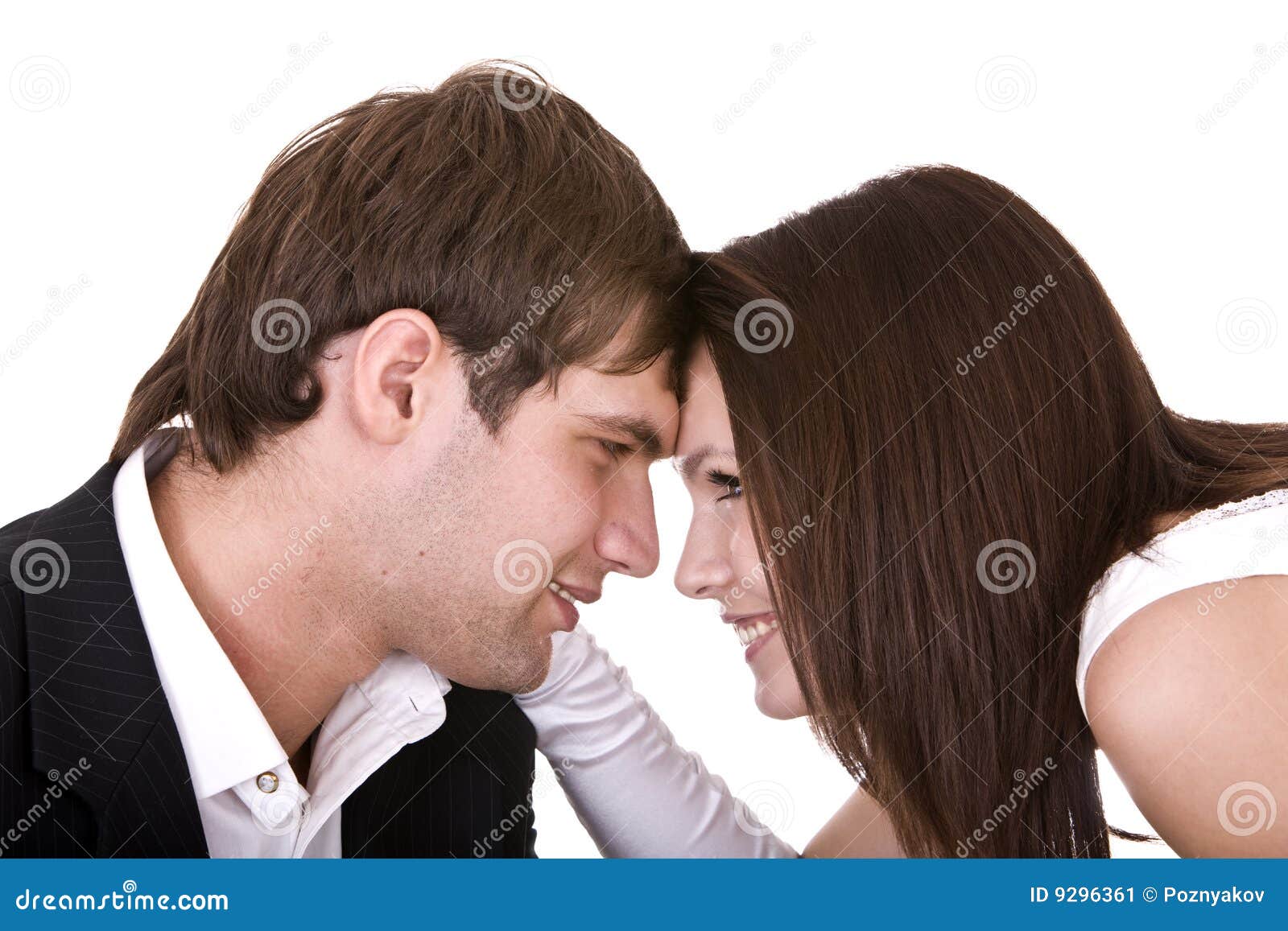 Couple of Girl and Man.Isolated Stock Image - Image of face, happiness ...