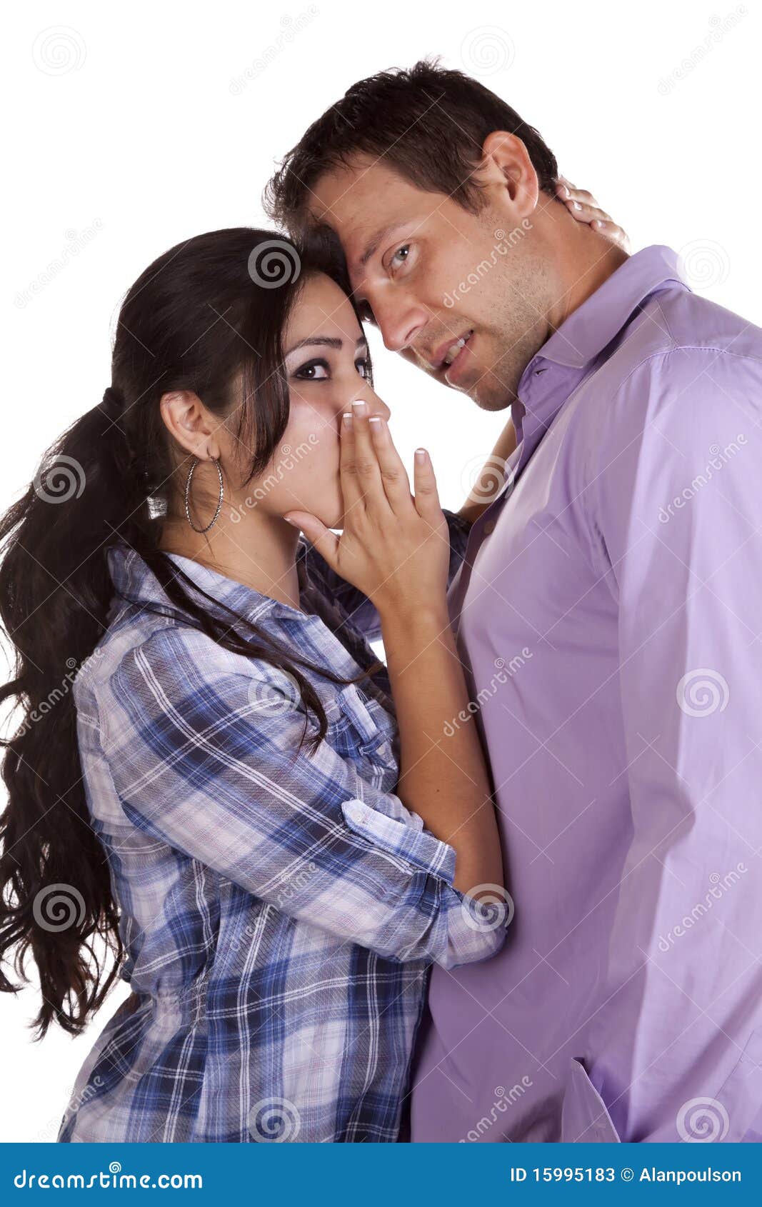 Couple girl whispering stock image. Image of face, husband - 15995183
