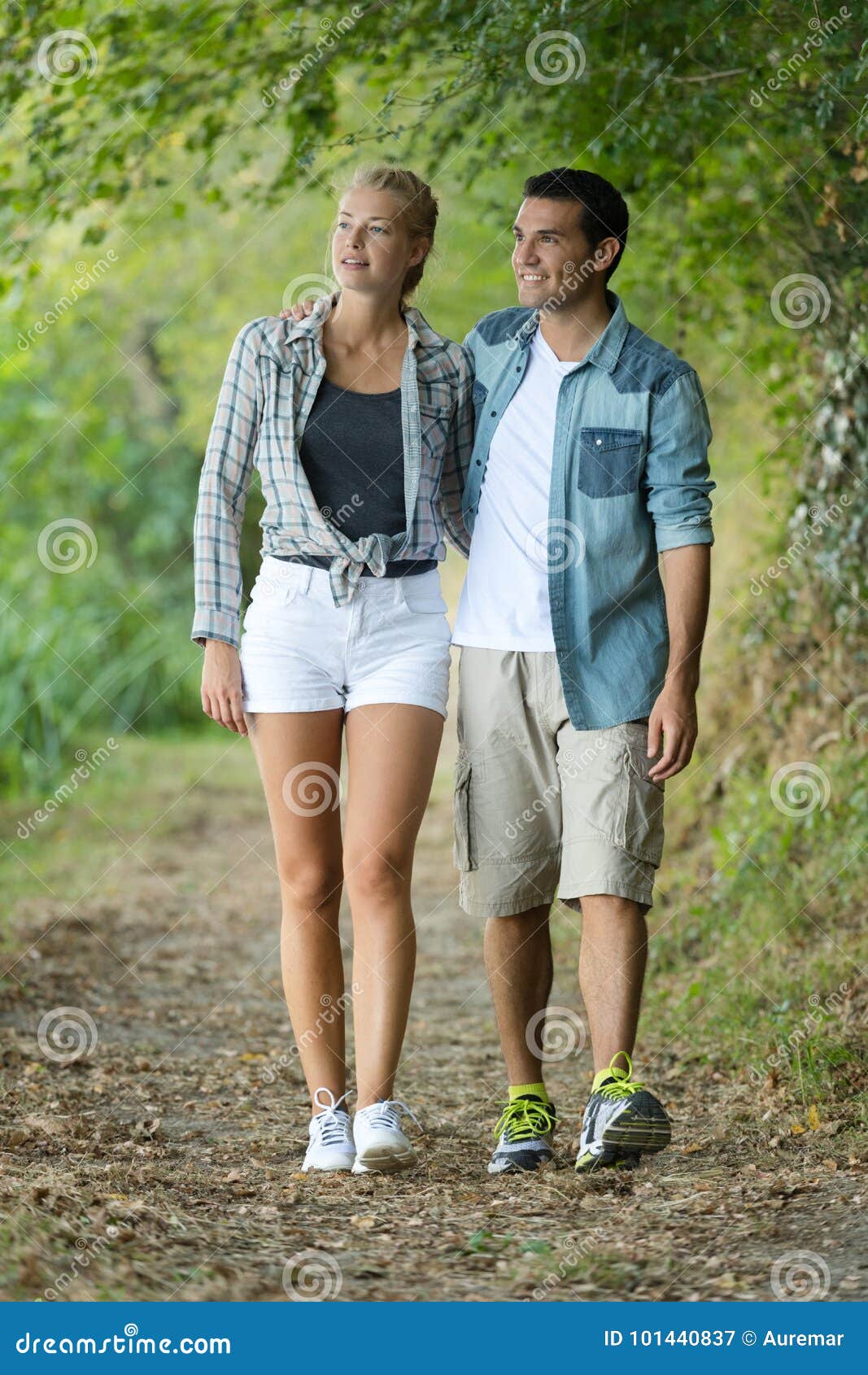 Couple Going on Stroll in Park Stock Image - Image of countryside ...