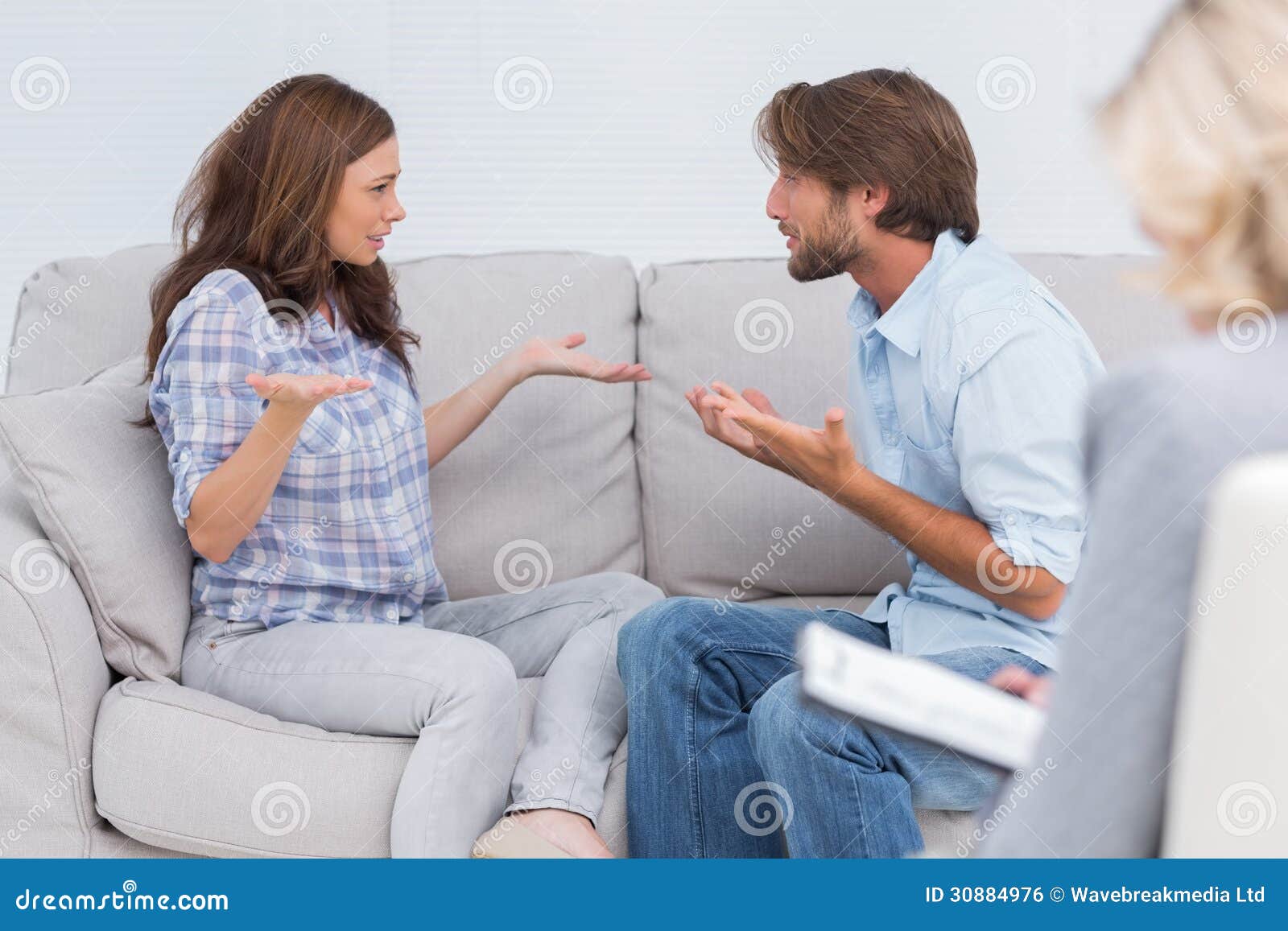 Couple Going through Therapy Stock Photo - Image of crying, office ...