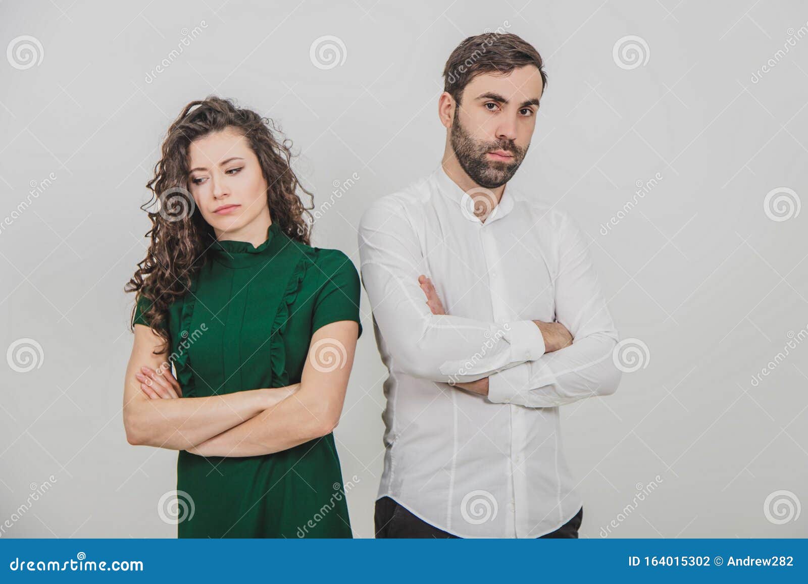 Couple Had an Argument and Now they Turned Their Backs and Don`t Speak ...