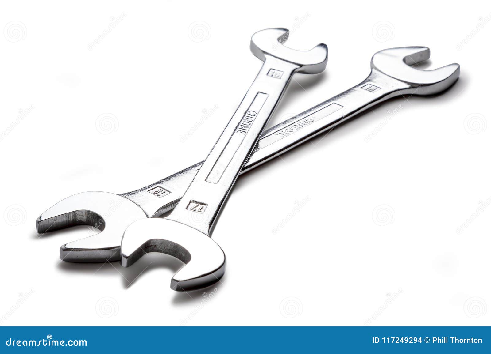 Two hand spanner tools. stock photo. Image of metal - 117249294