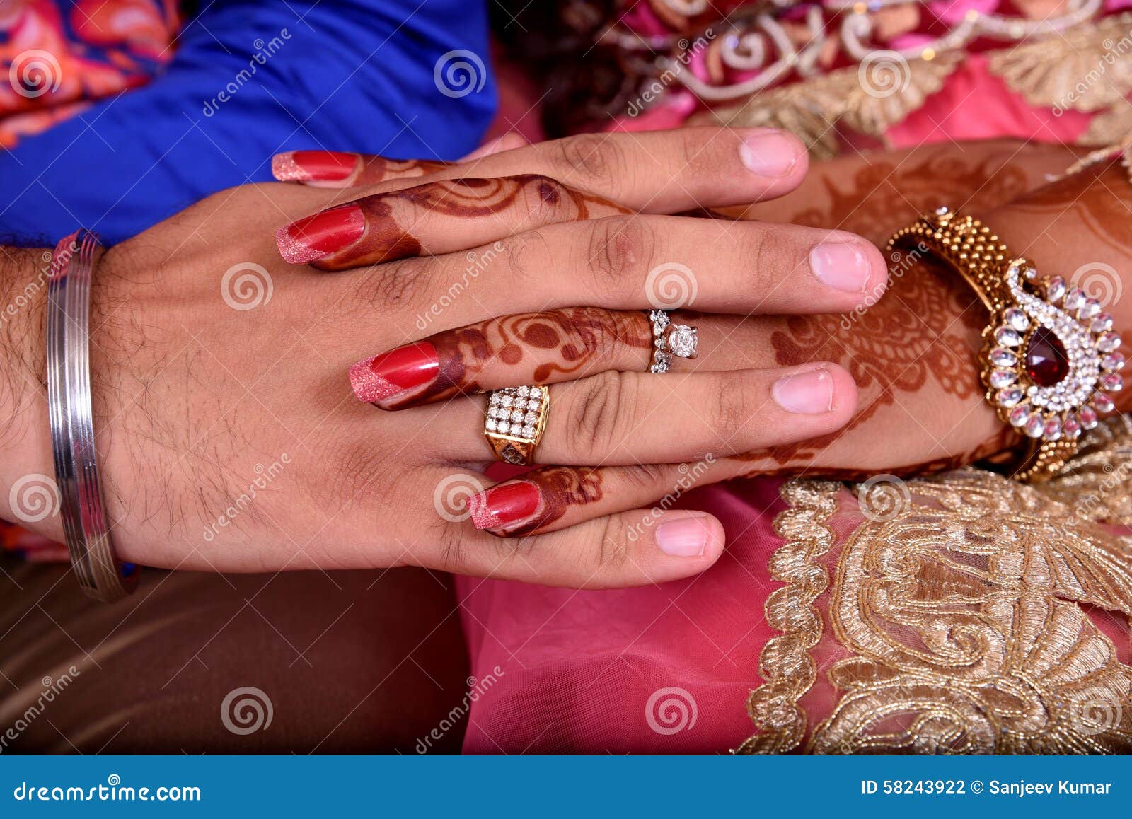 Couple hands stock photo. Image of wedding, ring, hands - 58243922