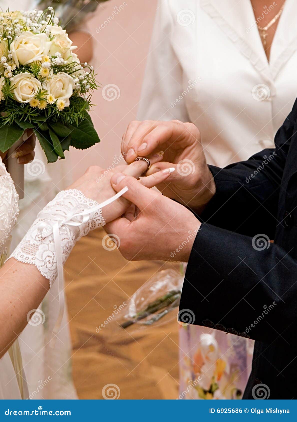 Couple Hands at Wedding Ceremony Stock Photo - Image of care, woman ...