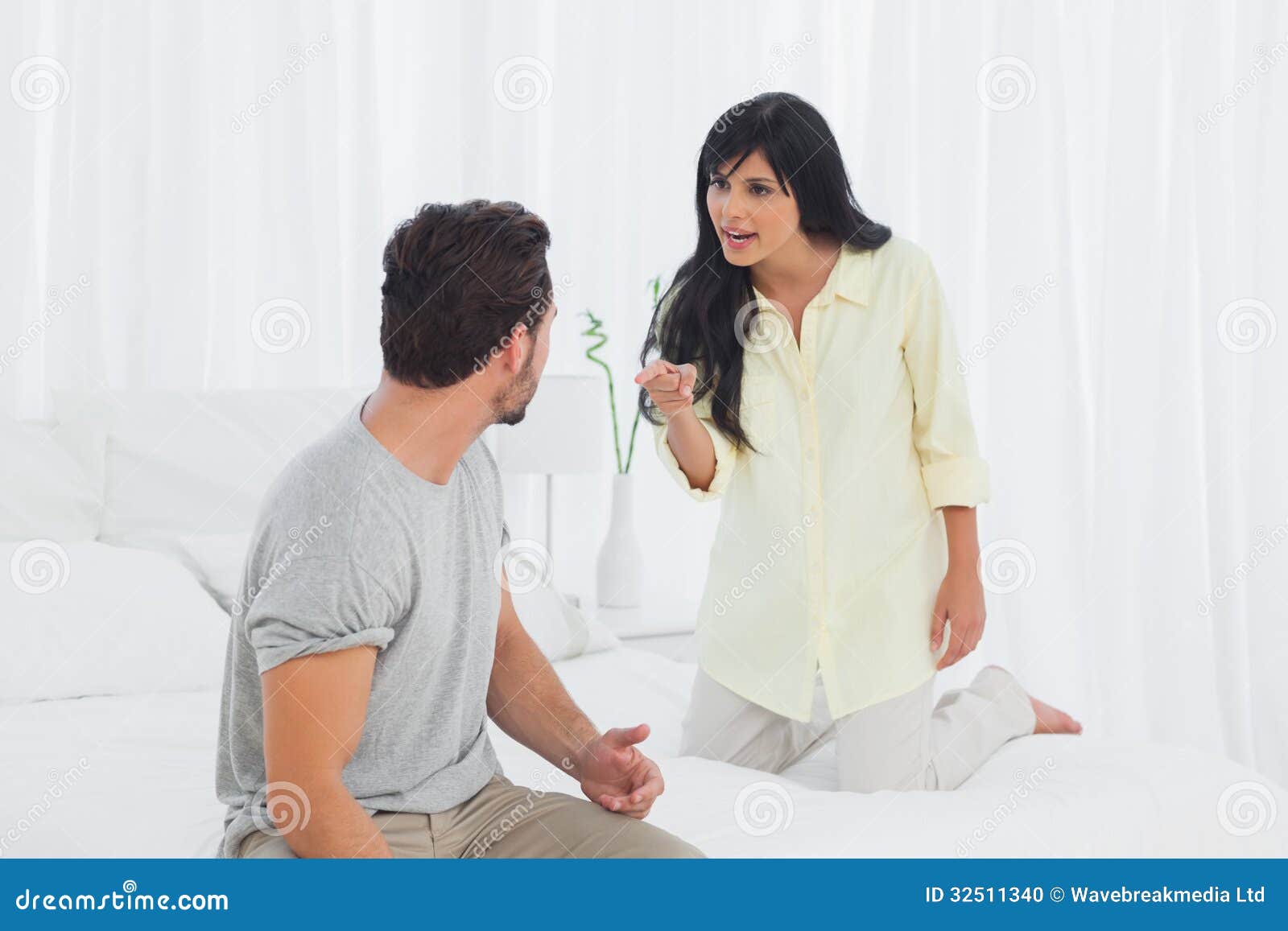 Couple has big dispute stock photo. Image of pointing - 32511340