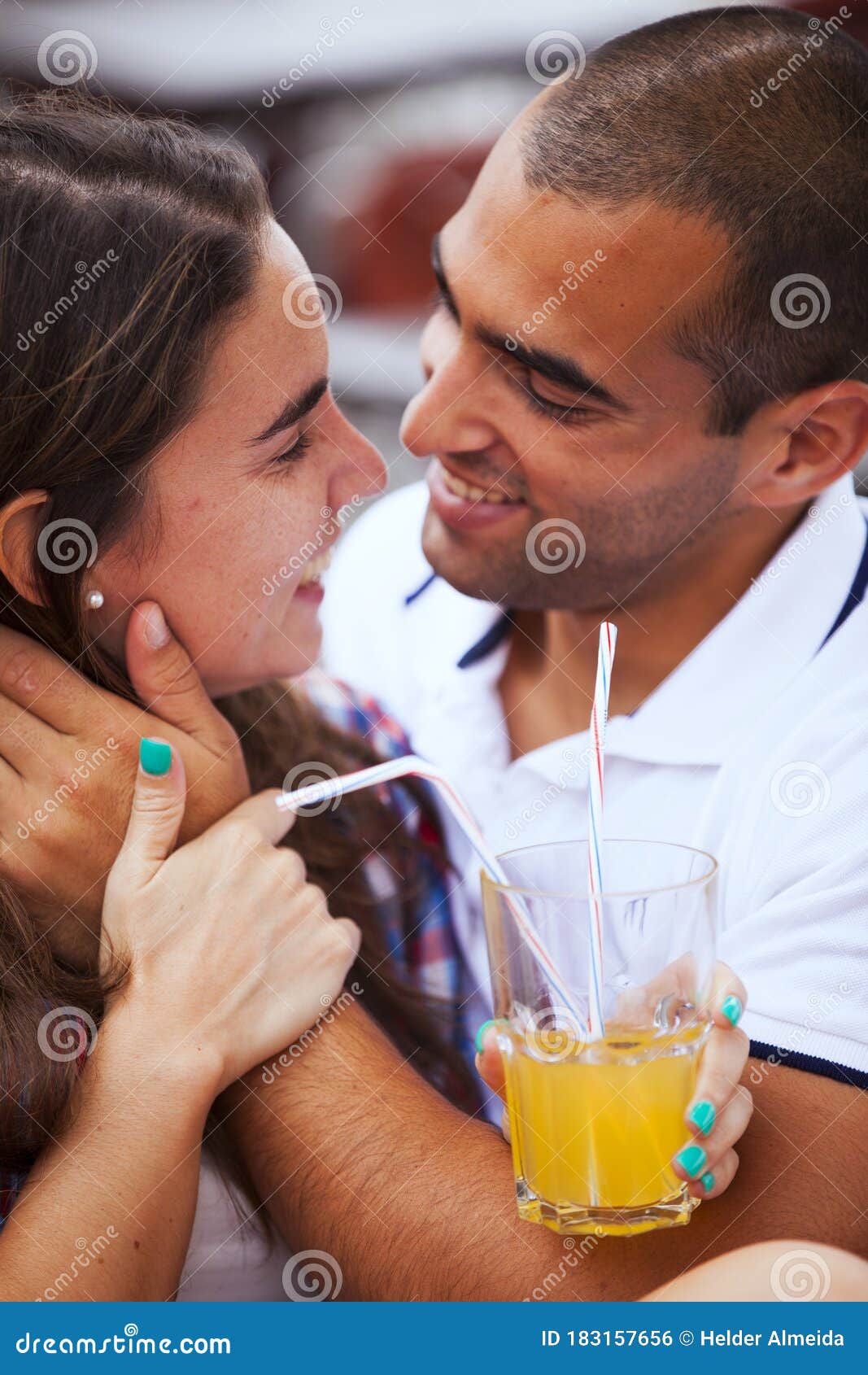 Couple Havinf Fun at the Bar Stock Photo - Image of handsome, caucasian ...