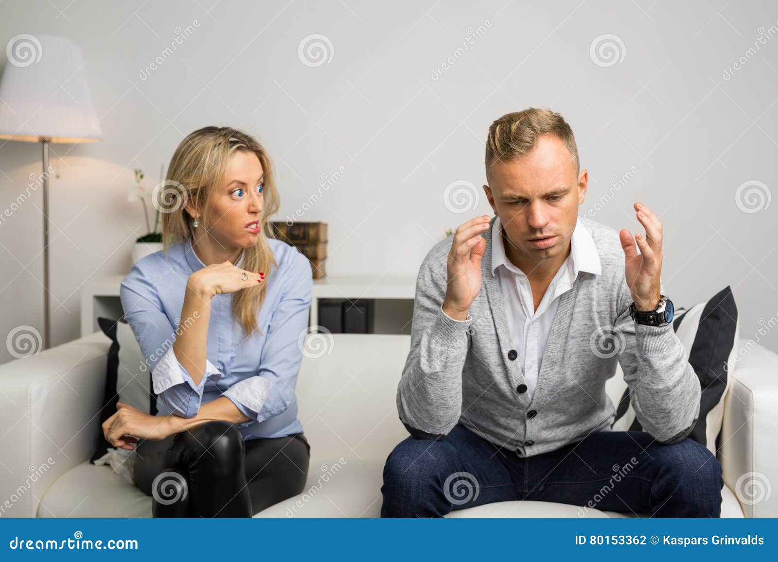 Couple Having an Argument Over Something Serious Stock Photo - Image of ...