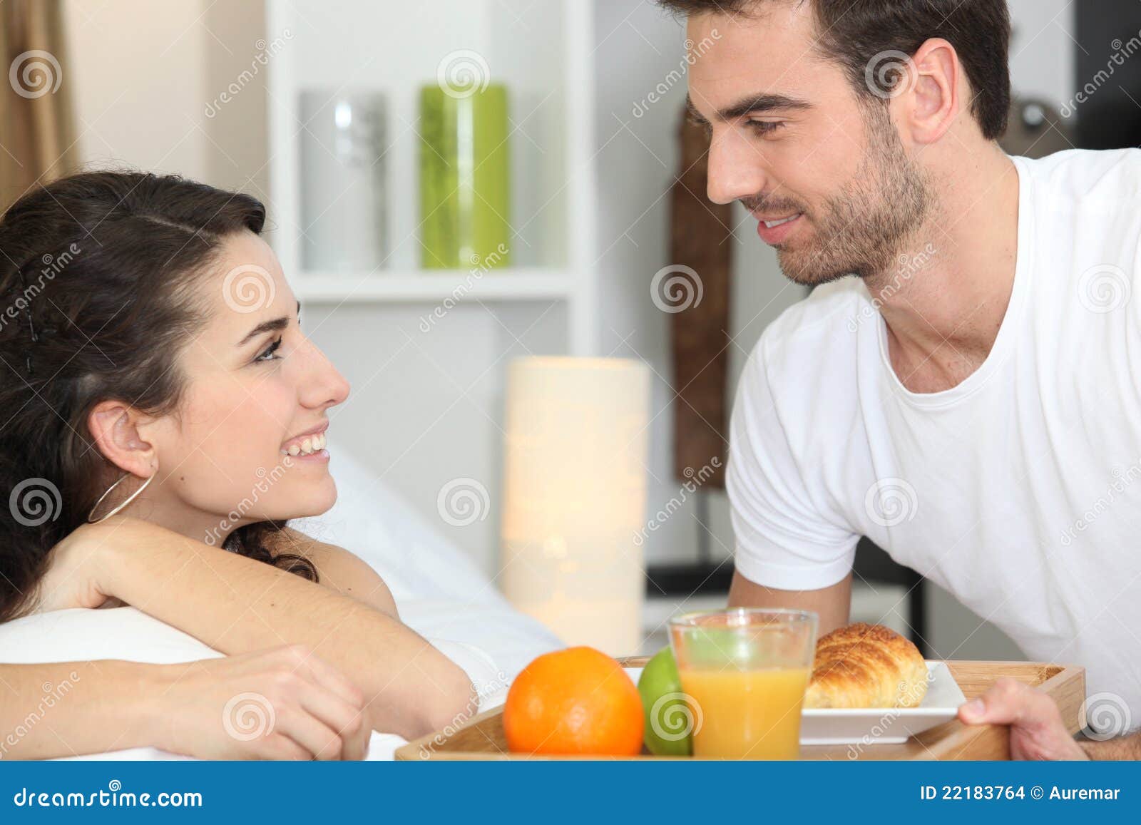 Couple having breakfast stock photo. Image of overwork - 22183764