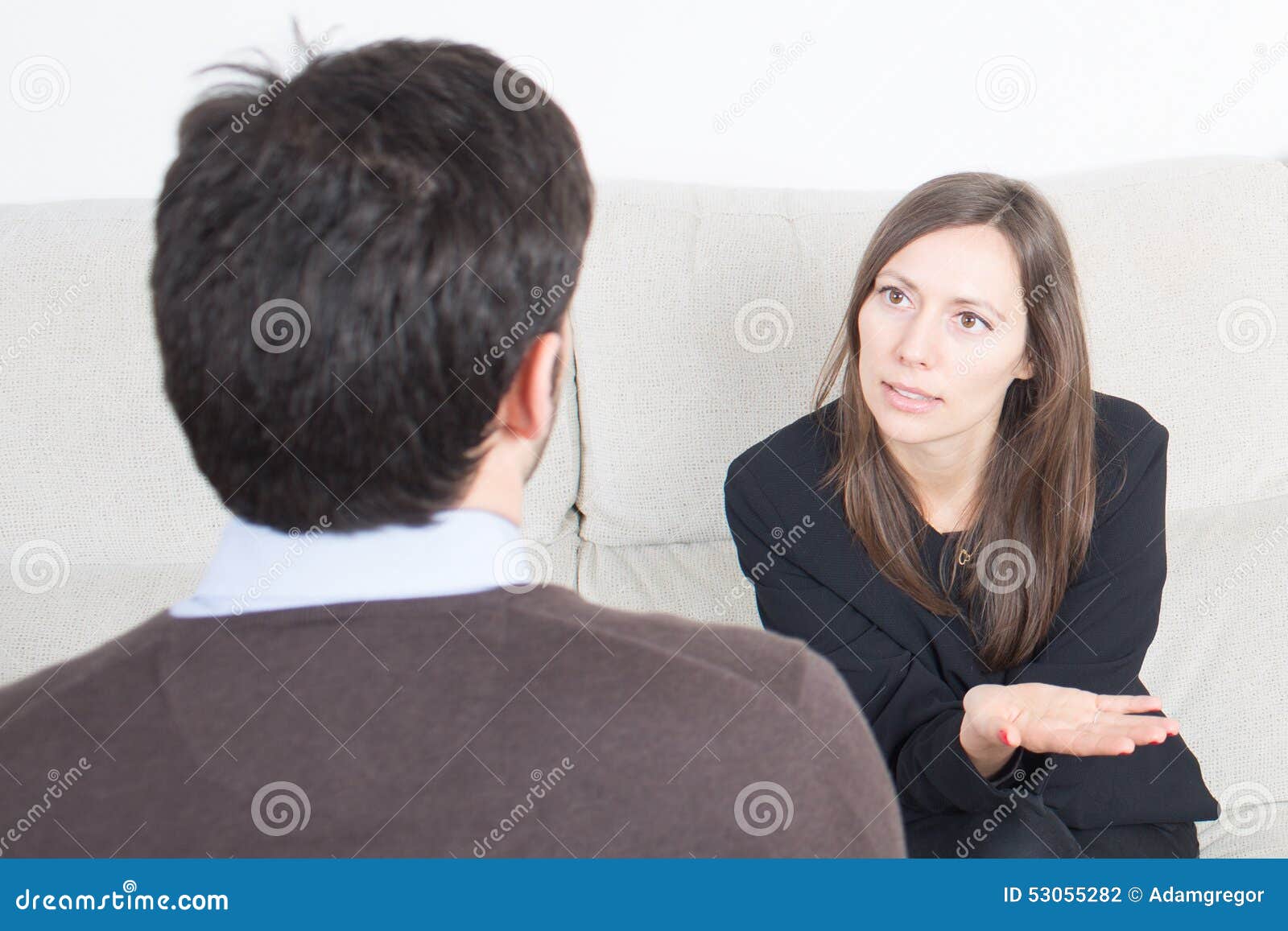 Couple having a discussion stock photo. Image of couple - 53055282