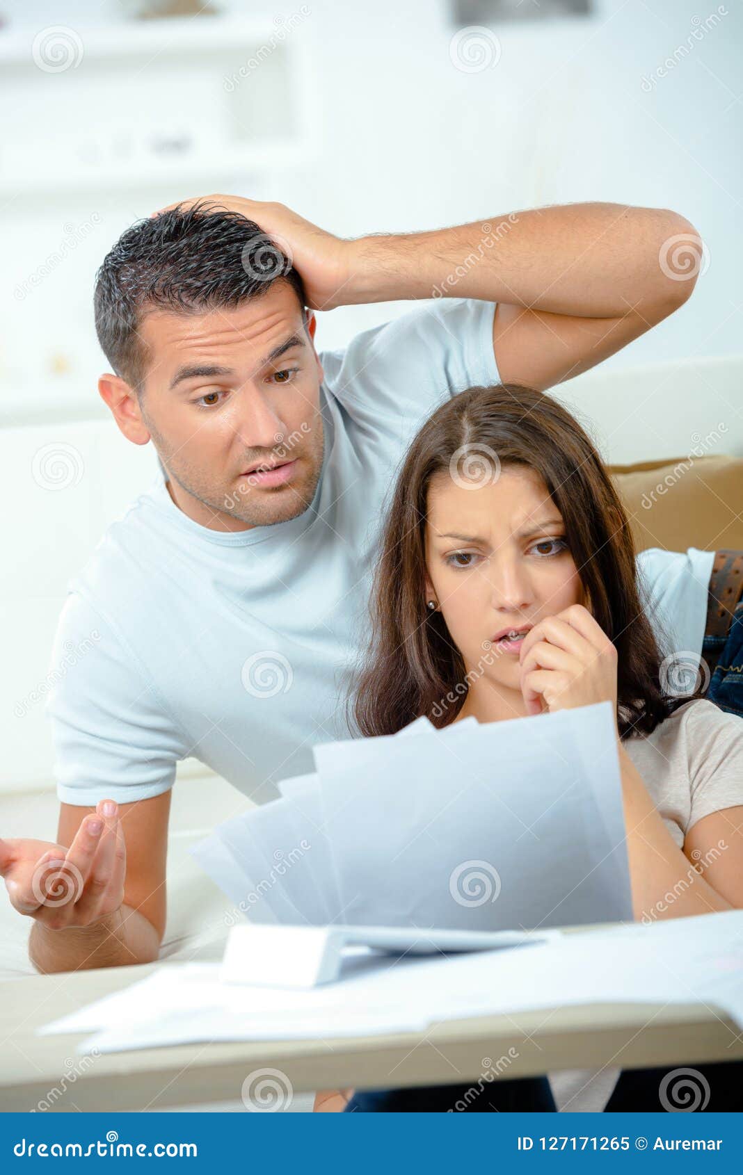 Couple Having Financial Problems Stock Image - Image of occupation ...