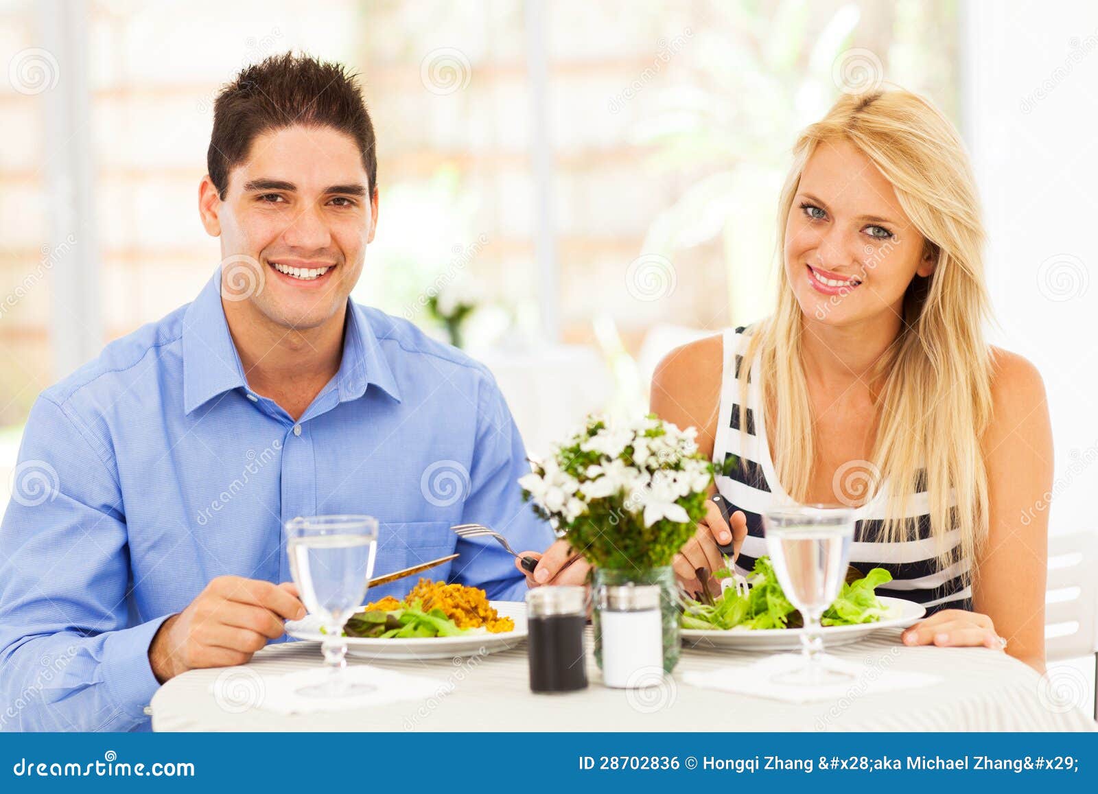 Couple having lunch stock photo. Image of attractive - 28702836