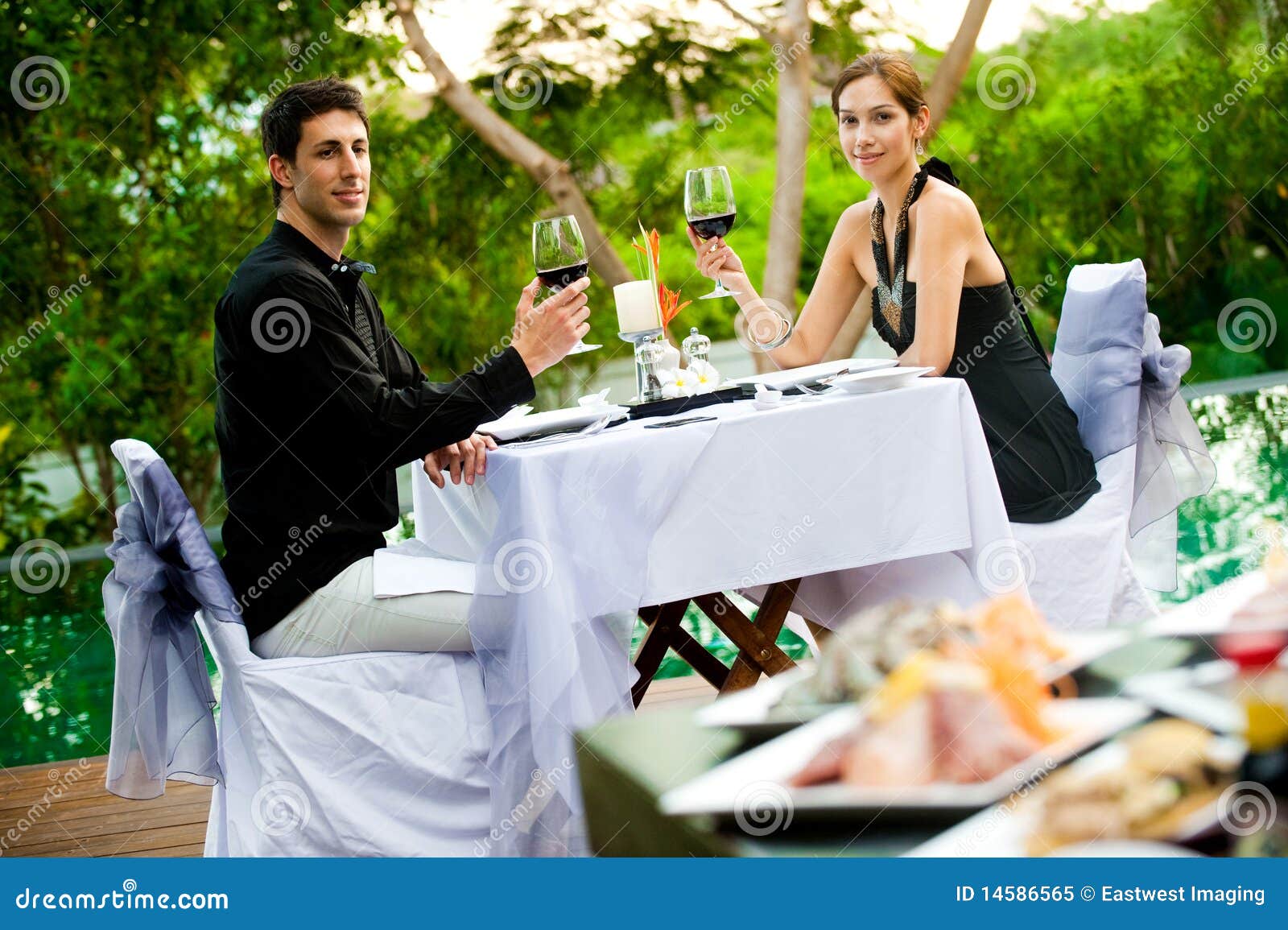 Couple Having Meal stock image. Image of male, woman - 14586565