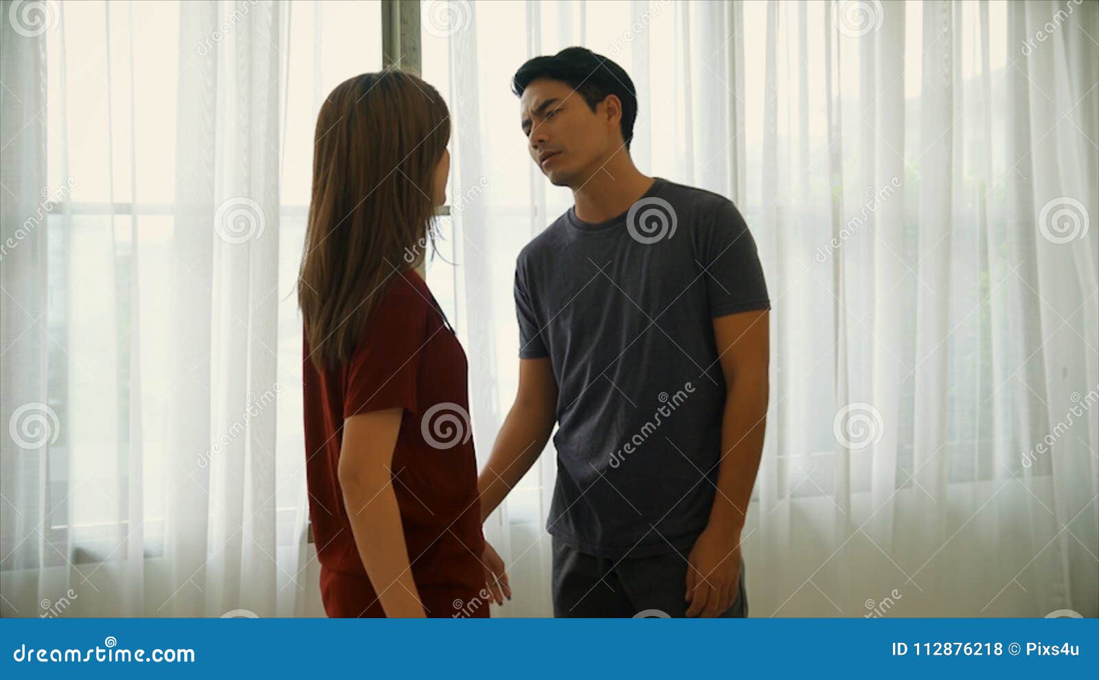 The Young Married Couples are Quarrelling Stock Photo - Image of ...
