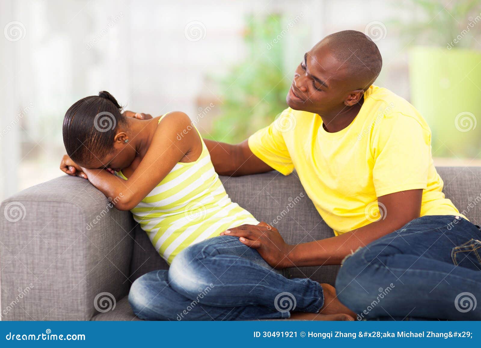 People Crying Together Stock Photo