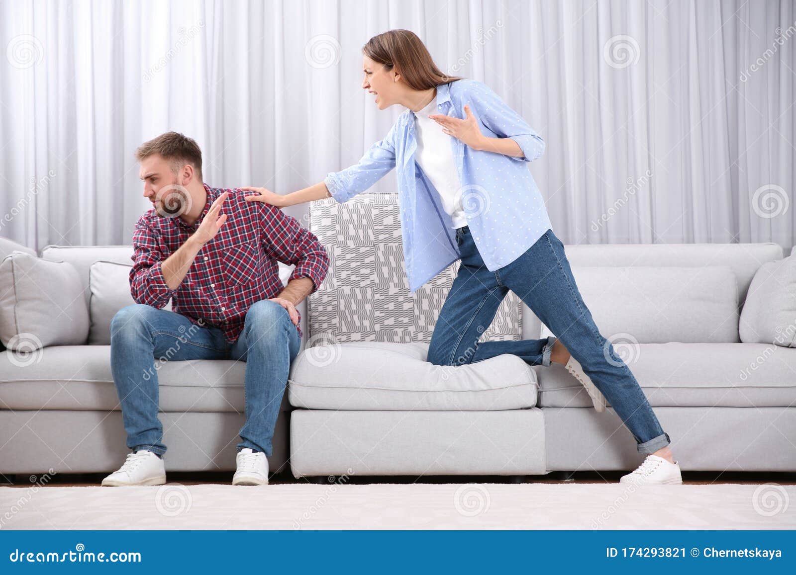 Couple Having Quarrel. Relationship Problems Stock Image - Image of ...