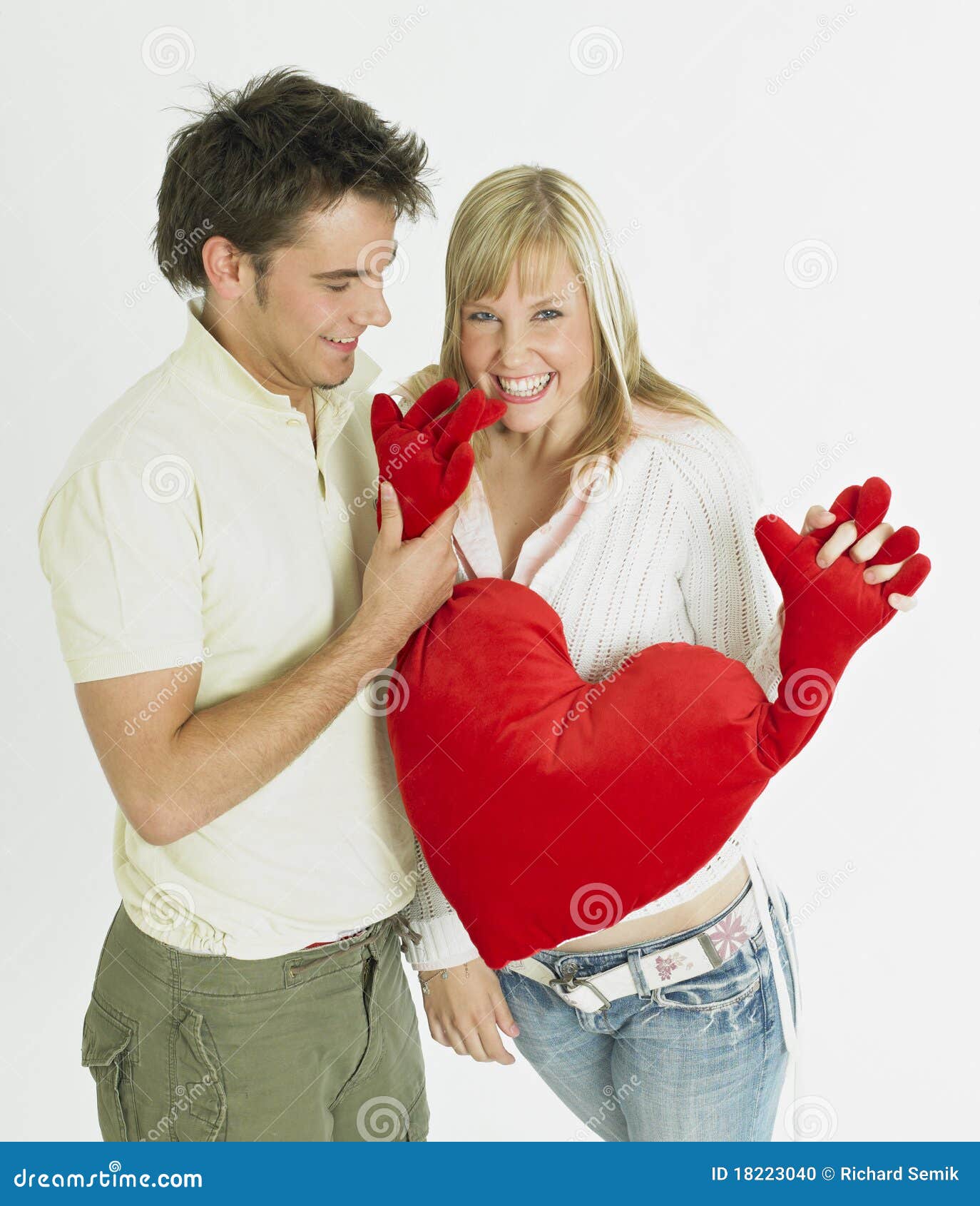 Couple with heart stock photo. Image of friendship, emotions - 18223040