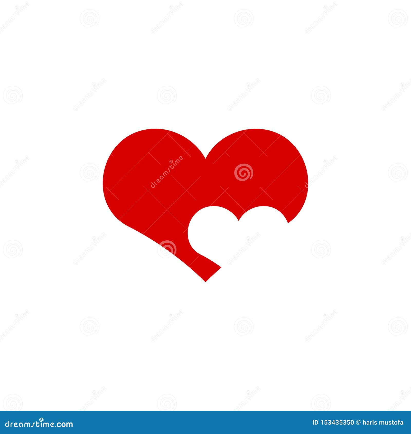 Couple Heart Icon Graphic Design Template Vector Illustration Stock ...