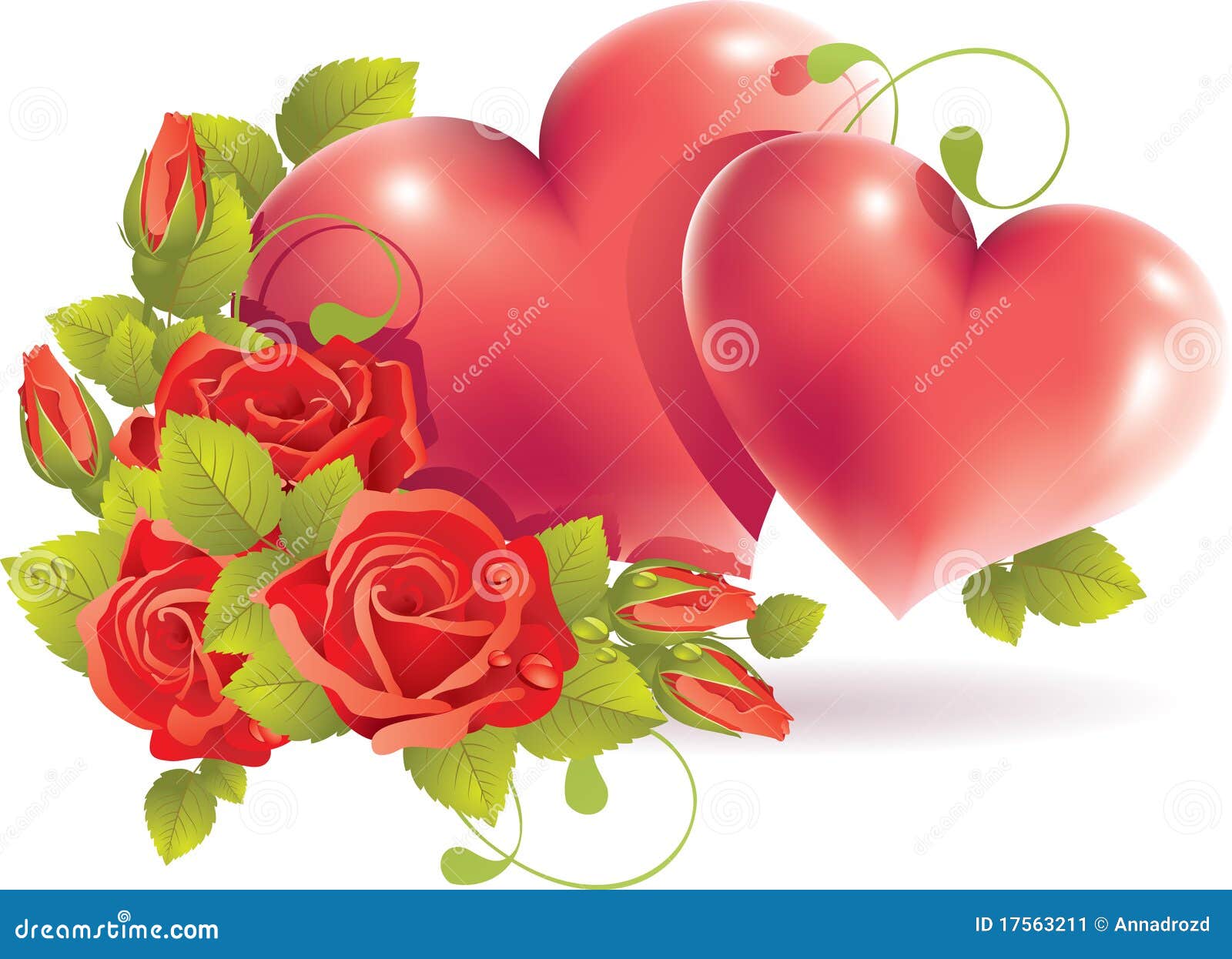 Couple heart with rose stock vector. Illustration of symbol - 17563211