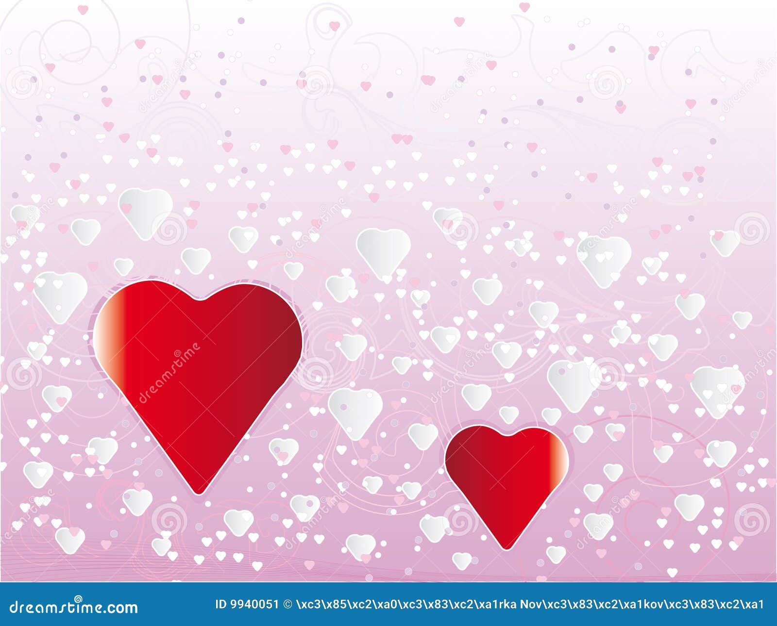 Couple of hearts stock vector. Illustration of clip, ornament - 9940051