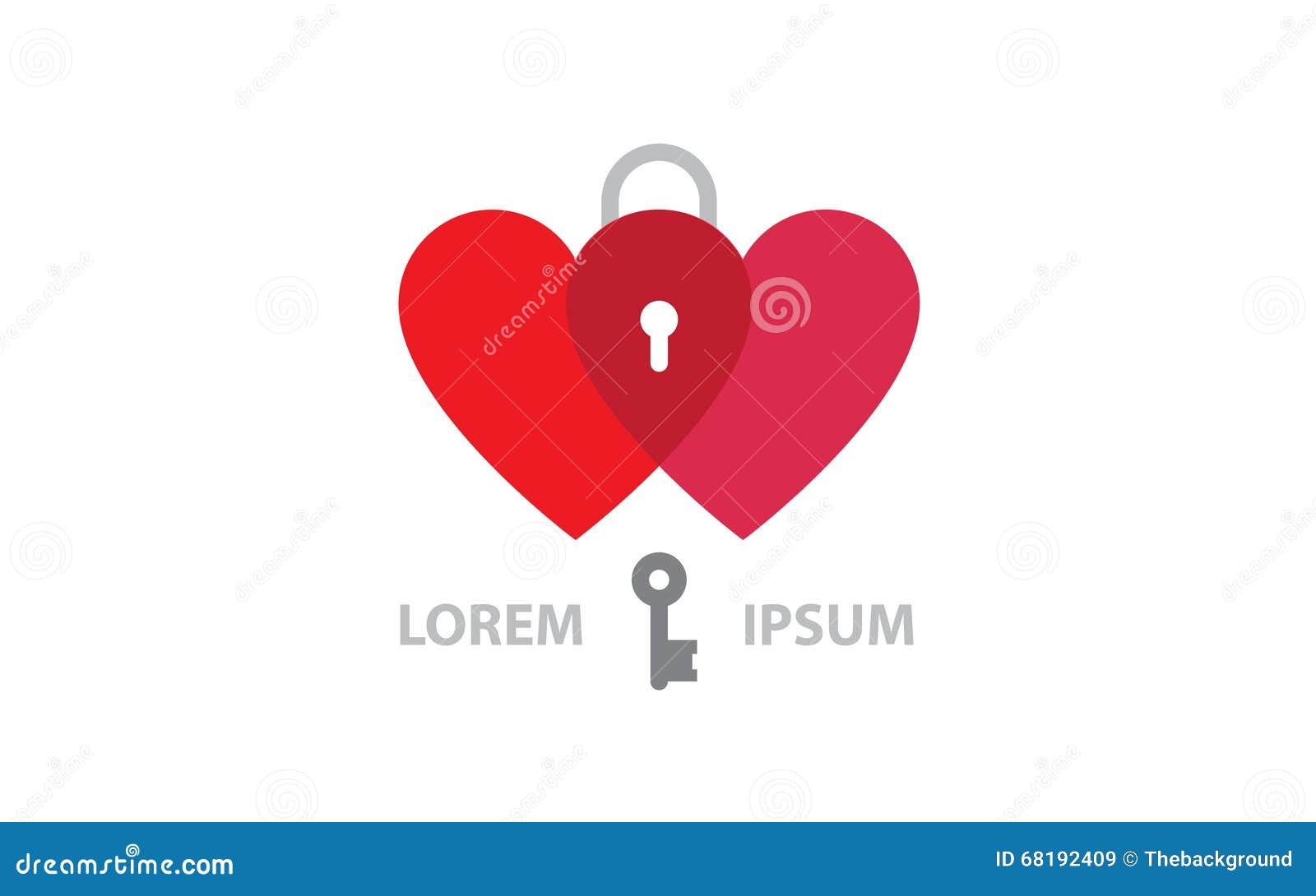 Two Hearts Logo Marriage Agency, Vector Intertwined Heart Sign Symbol ...