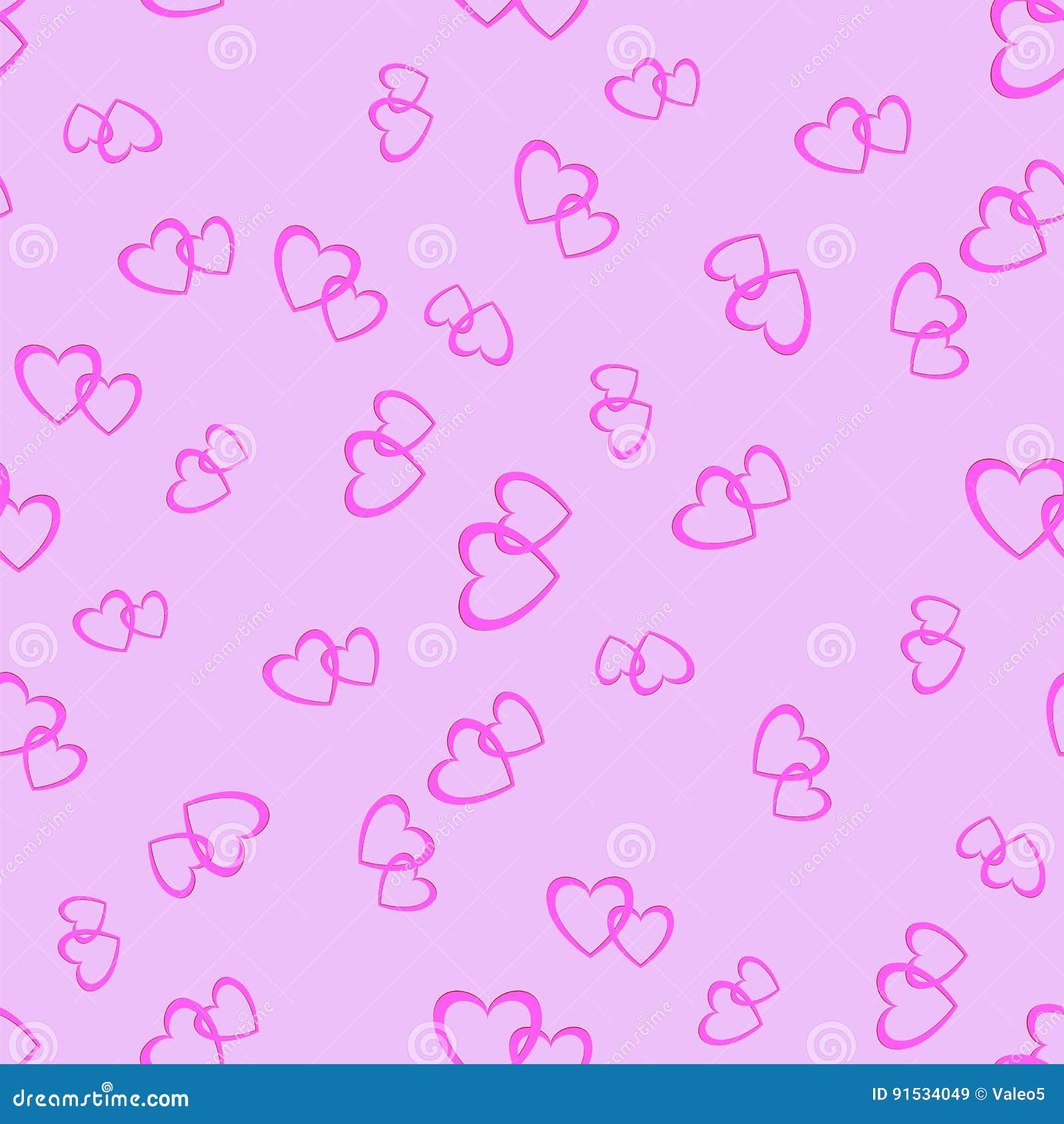 Couple of Hearts Random Seamless Pattern Stock Vector - Illustration of ...