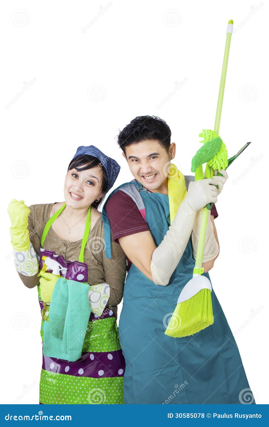 Cleaning Tool Including Mob And Brush With Handle, Safety Buoy And Old ...