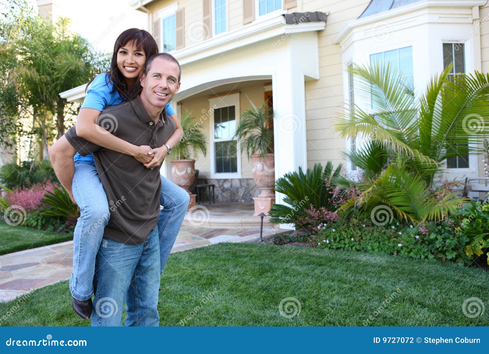 Couple at home in Love stock photo. Image of cheerful - 9727072