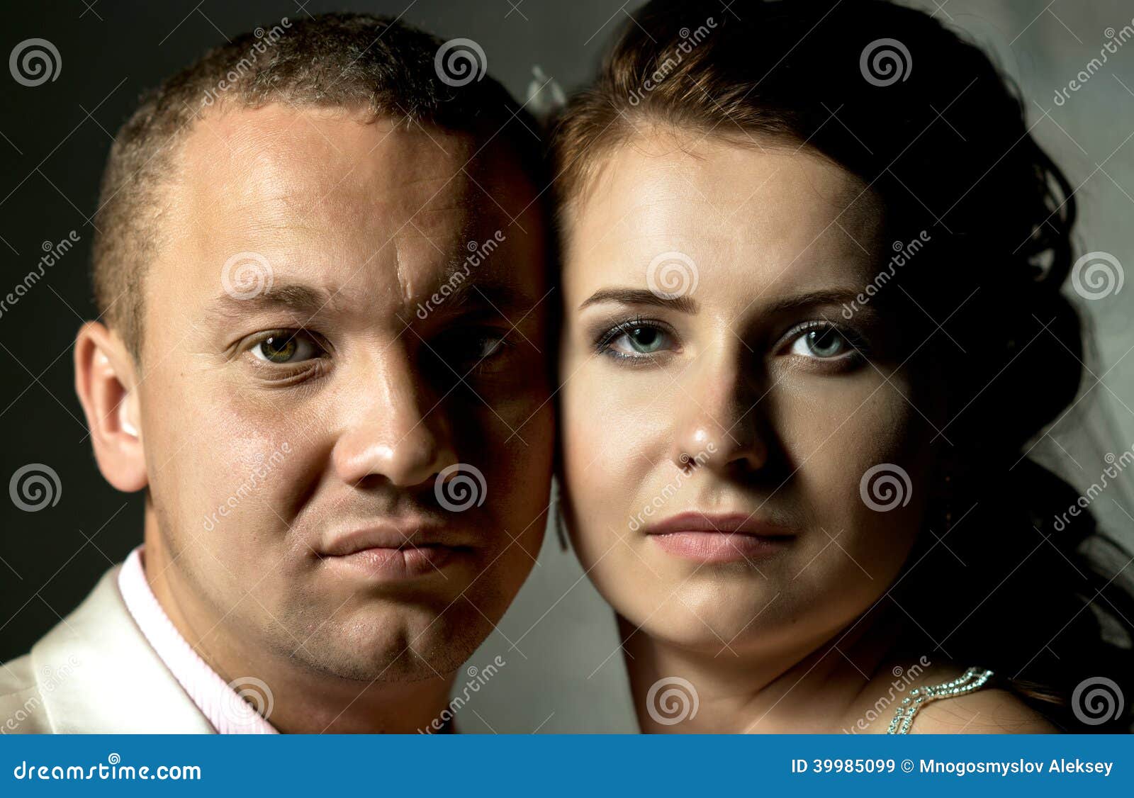 Couple stock image. Image of male, studio, couple, face - 39985099